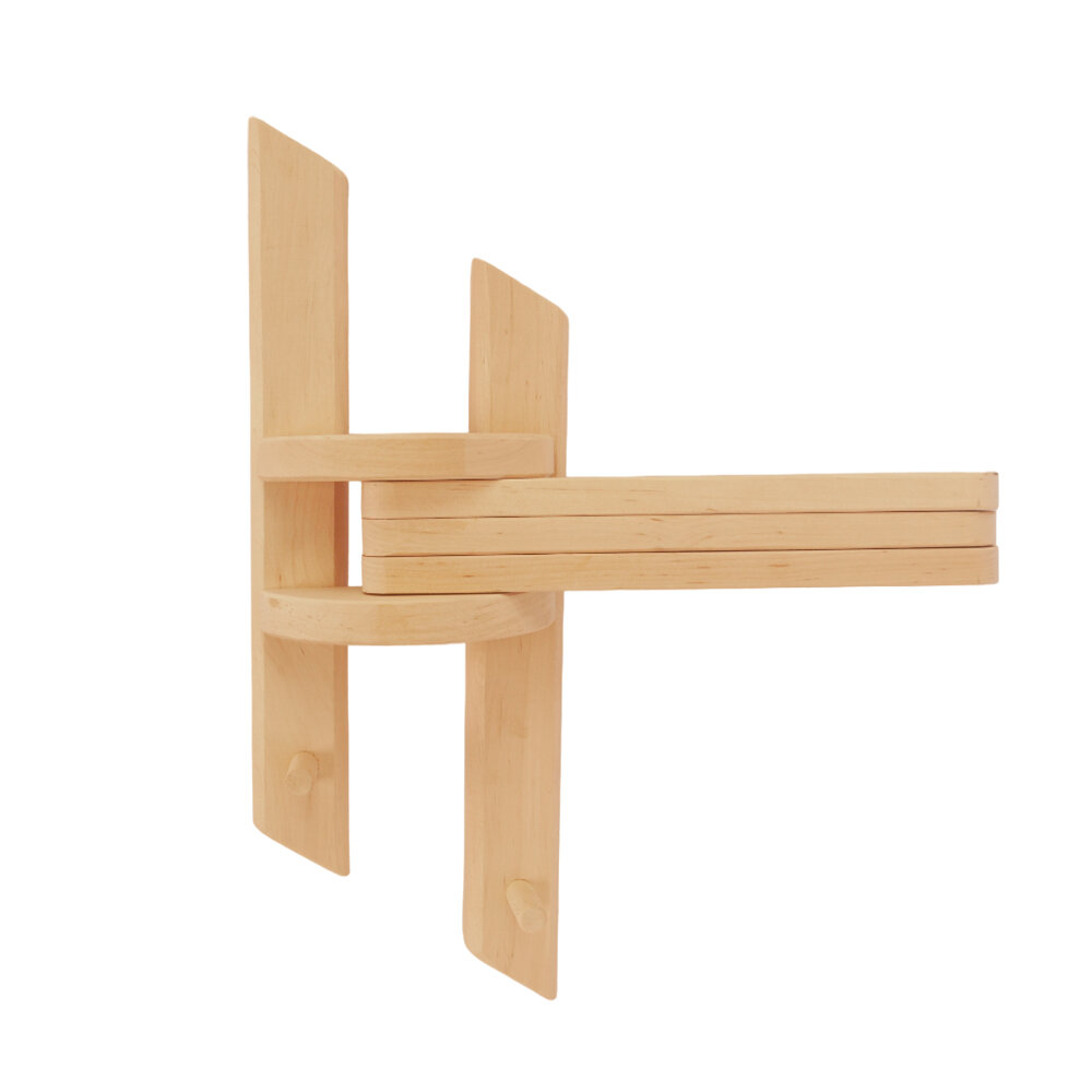 Вешалка деревянная настенная для бани и сауны веерная ОЛЬХА (ВВ-3)