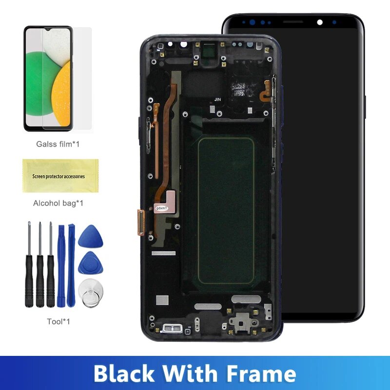 Супер OLED S8 + G955F Экран в сборе для Samsung Galaxy S8 Plus ЖК-дисплей Цифровой OLED Black Frame