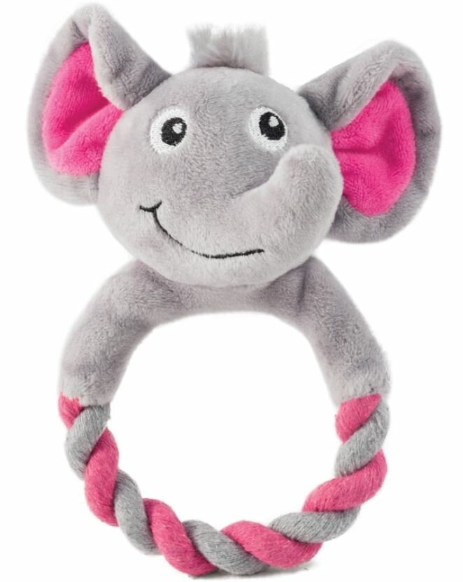 Triol Игрушка для щенков мягкая "Слоник с кольцом" (серия PUPPY) d9х16 см