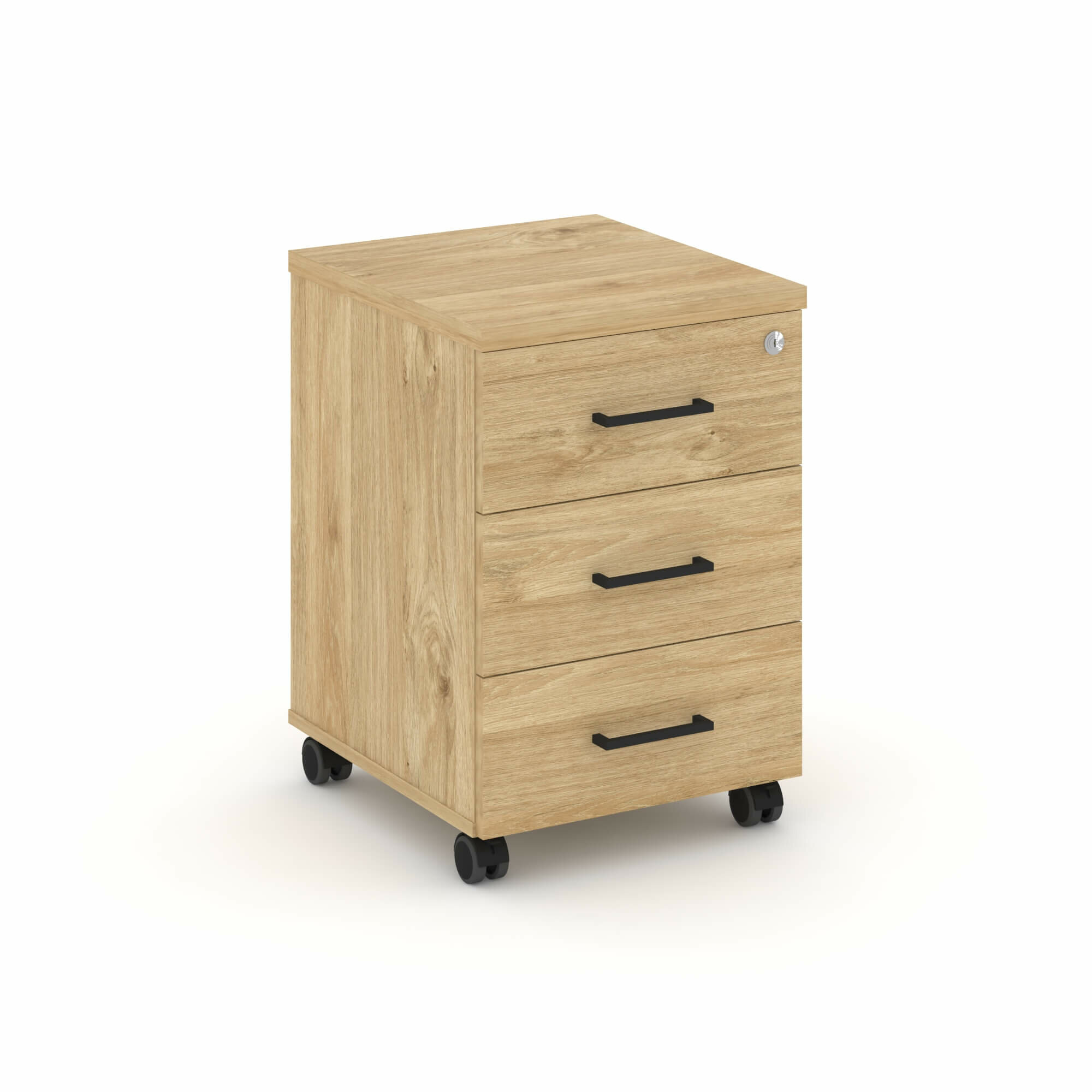 Тумба мобильная 3 ящика Стайл Проджект/Style Project Riva SN. TM-002 Тиквуд Светлый 416*460*611