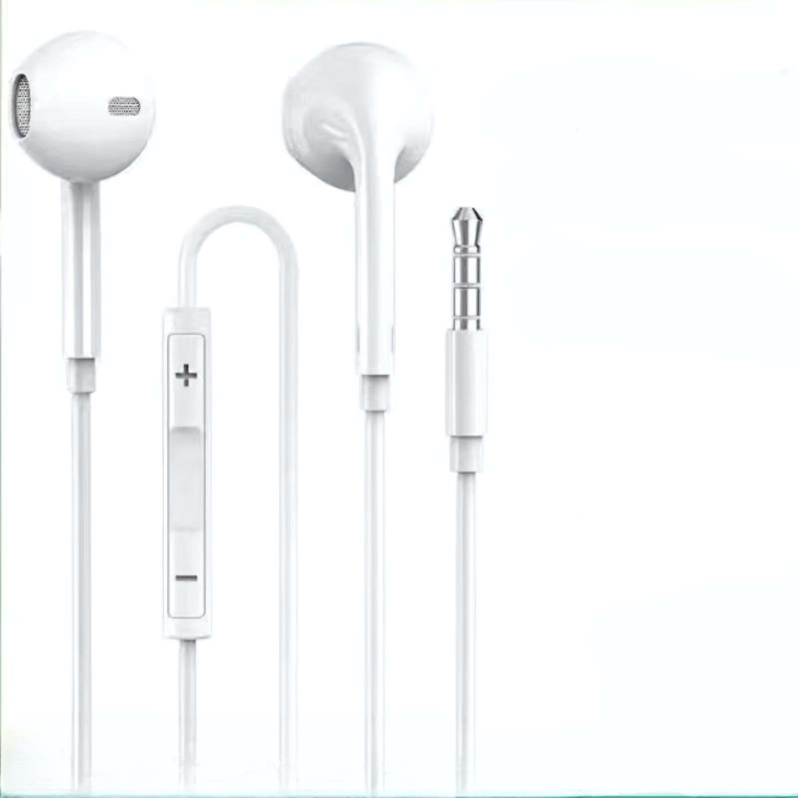 Проводные наушники с микрофоном, 3,5 мм, для iPhone, цвет белый (без упаковки)