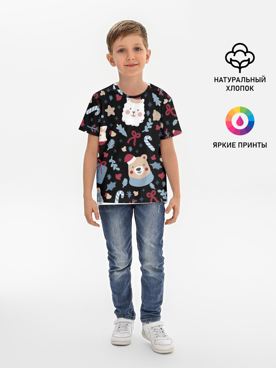 Футболка хлопковая детская Забавный Новый Год