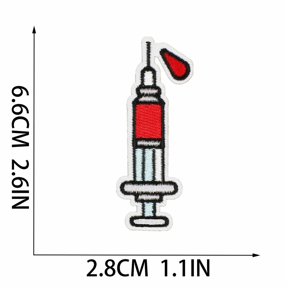 Термоклейкие заплатки для одежды 1 шт. Красный, 15