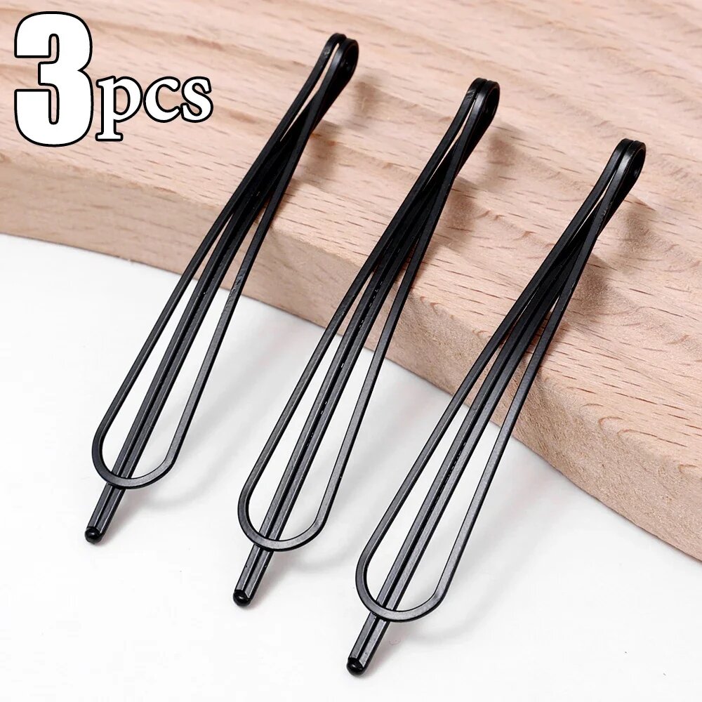 Черные металлические заколки для волос 3 шт. (23-3pcs)