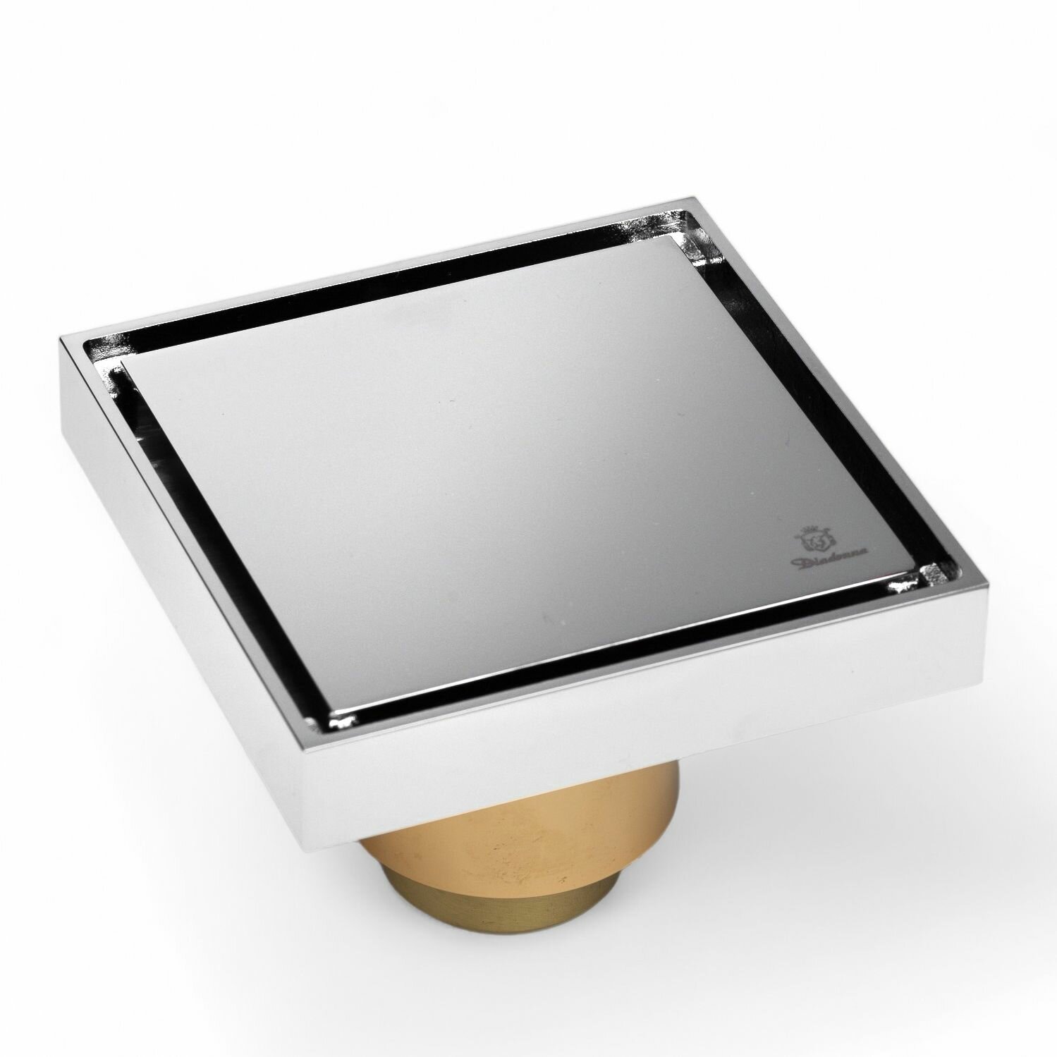 Душевой трап зеркальный из латуни, хромированный