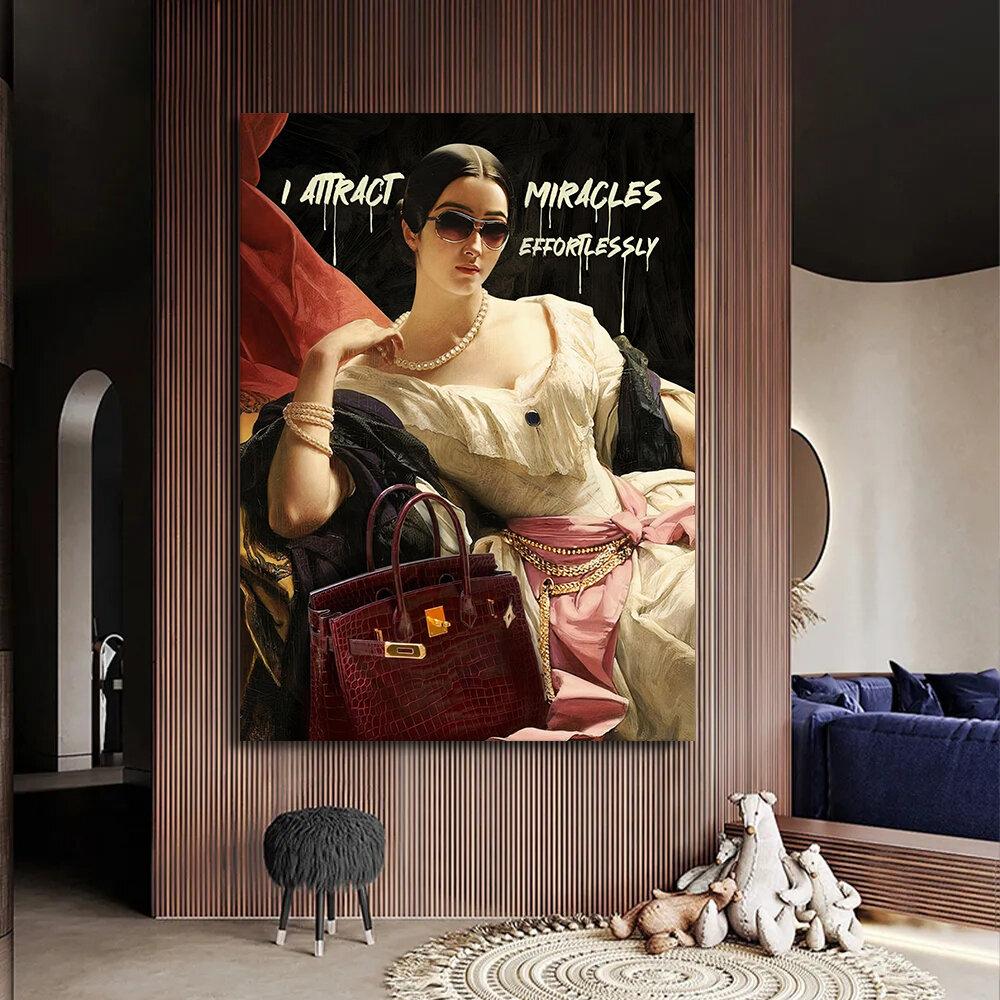 Картина ВсеКартины. Тут "Девушка", 40x60 см, хлопковая основа, на подрамнике, крепление "крокодил", упаковка