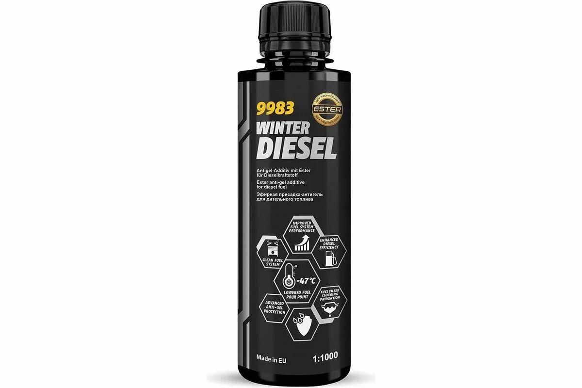 Зимний антигель дизельного топлива MANNOL Winter Diesel , 250 мл