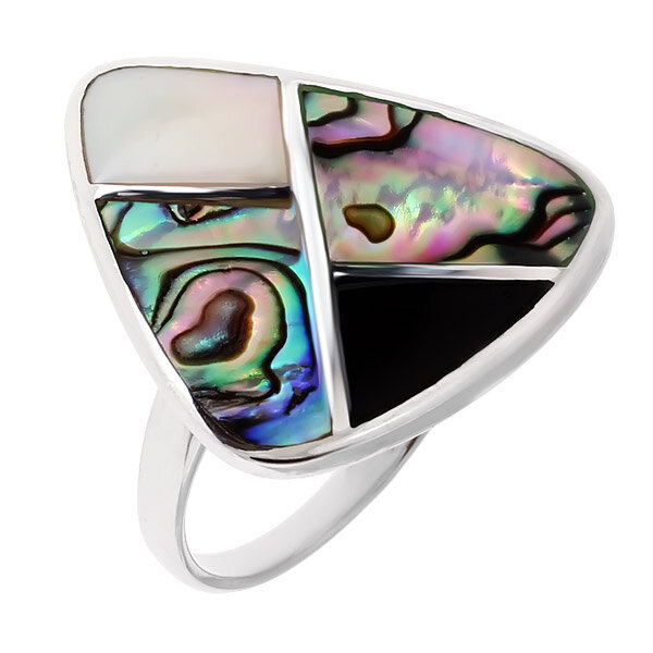 Перстень, серебро, 925 проба, родирование, перламутр