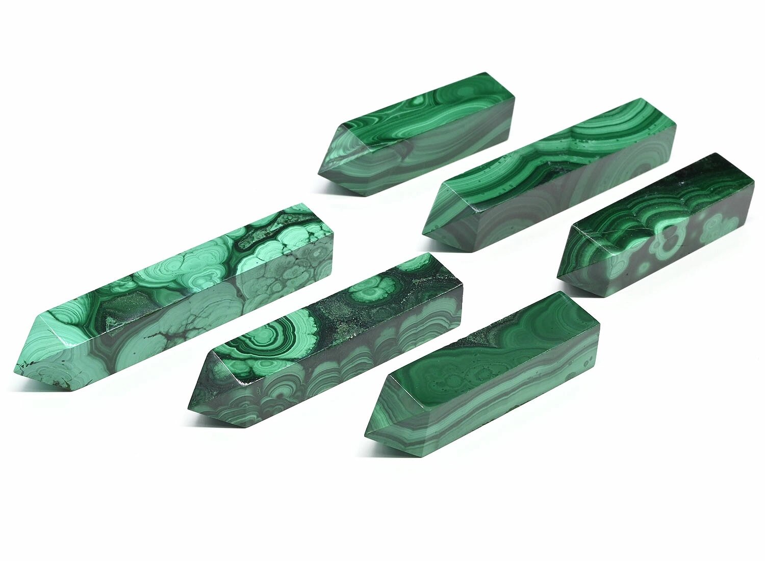 Кристалл из малахита "Карандаш" 13*13*59мм, 30-39г .