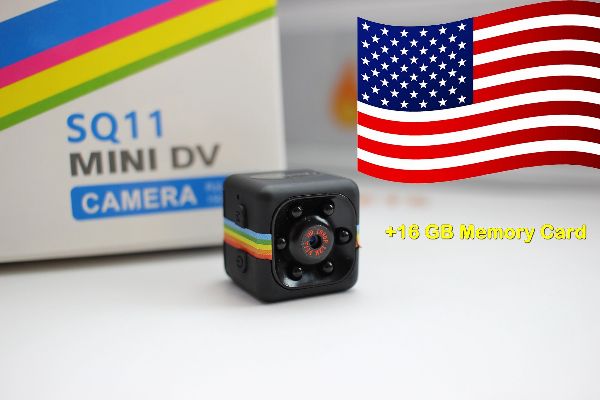 Mini Camera видеонаблюдения SQ 11 mini dv HD Черная 16GB