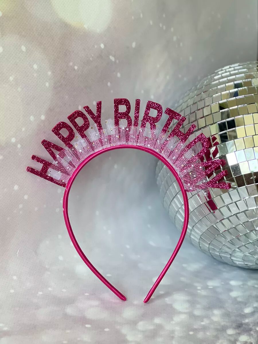 Ободок для волос День рождения Happy Birthday