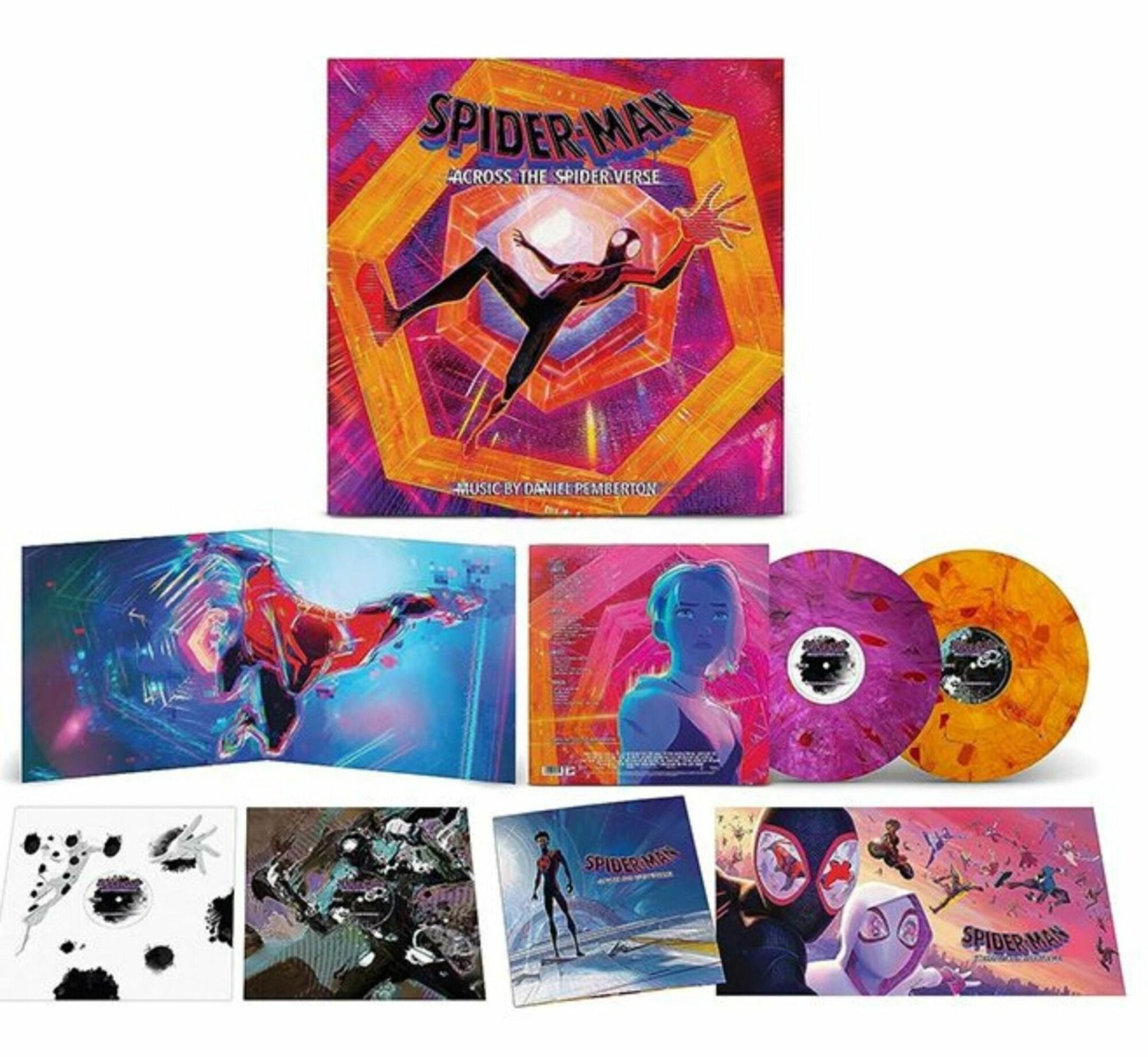 Виниловая Пластинка Daniel Pemberton - Spider-Man: Across The Spider-Verse, 2LP Red Marble /Orange Marble совершенно новый и еще запечатанный .