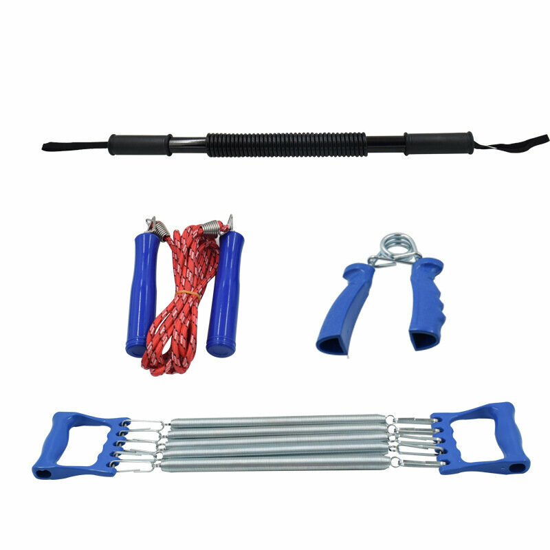 Пружинный эспандер, набор из 4 частей, Плечевой эспандер Кистевой эспандер Эспандер с ручками Скакалка