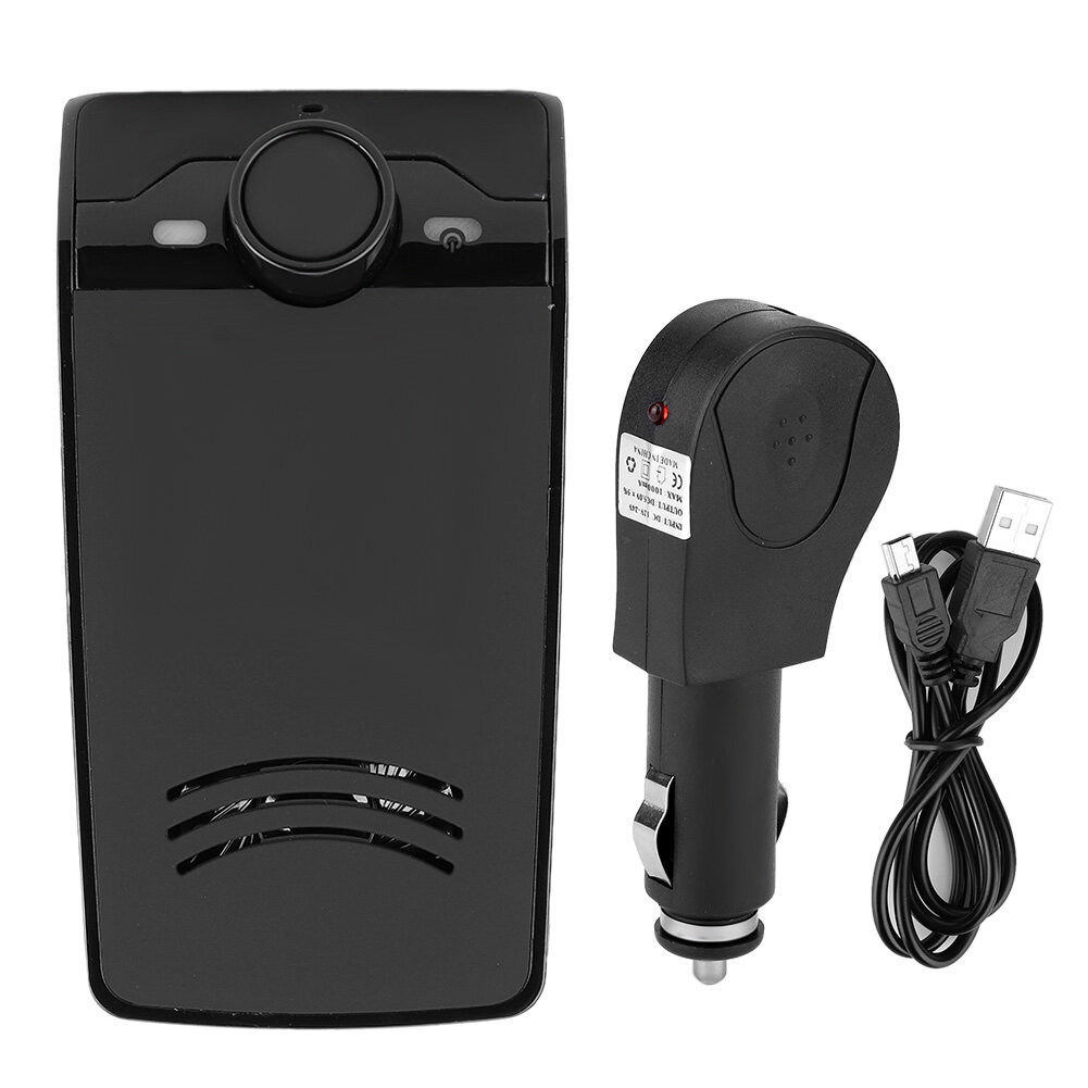 Автомобильный комплект громкой связи Bluetooth с креплением на солнцезащитный козырек и встроенным динамиком, автомобильный музыкальный плеер.