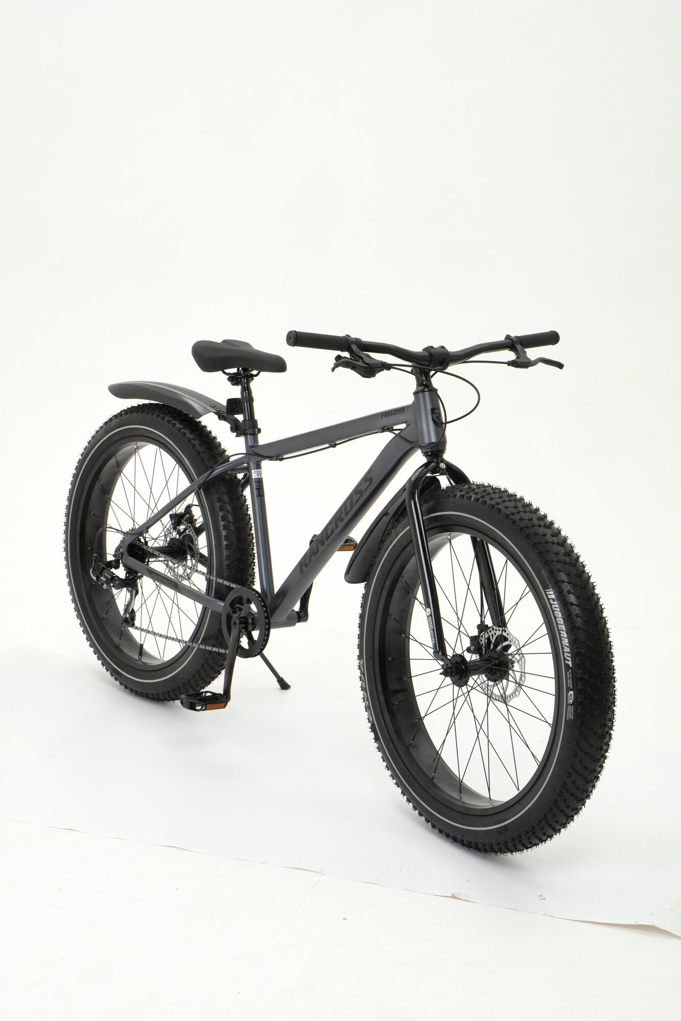 Велосипед фэтбайк Rancross R628, колеса 26*4, рама 18 дюймов, кассета SHIMANO CS-HG200 7ск, вилка жесткая RIGID, Fat-bike серый, рост 160-190 см