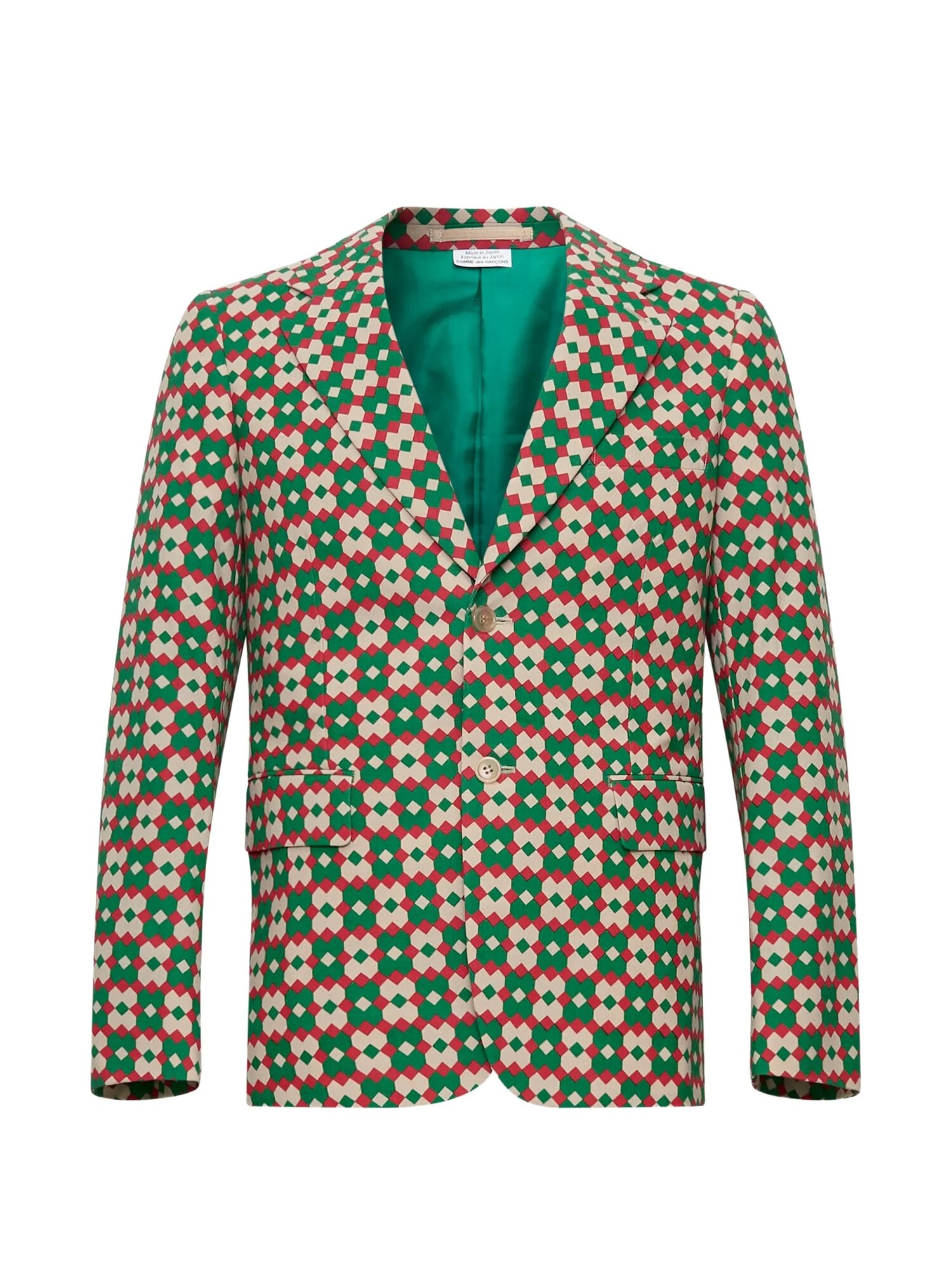 Пиджак Geometric-pattern single-breasted blazer
