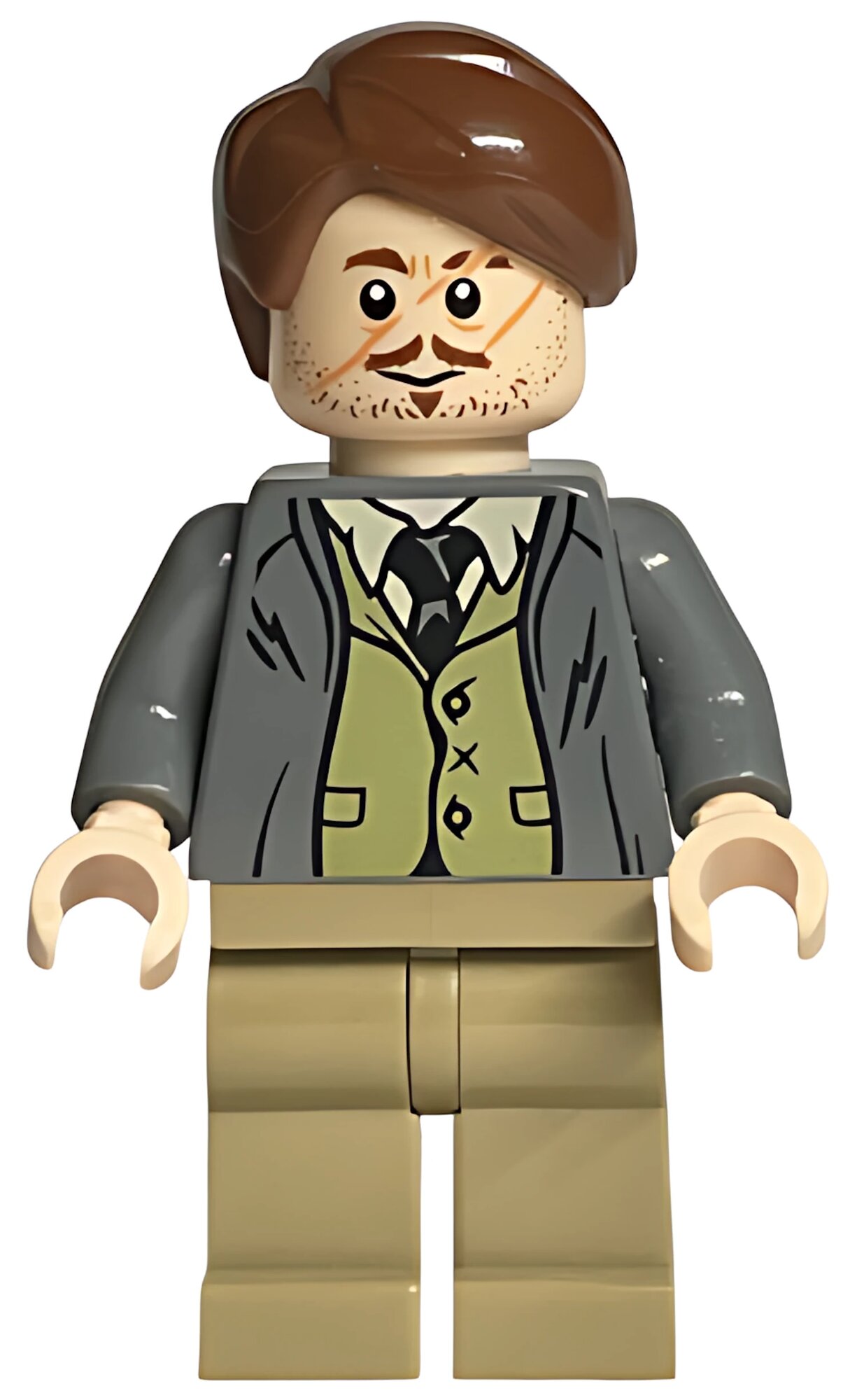 Минифигурка Lego Harry Potter Professor Remus Lupin - Dark Bluish Gray Jacket, Olive Green Vest hp157