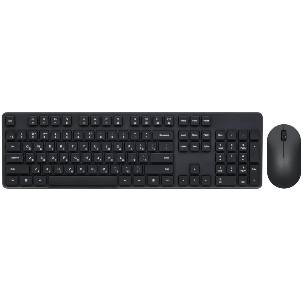 Клавиатура и мышь Xiaomi Mi Wireless Keyboard and Mouse Combo black (WXJS01YM) клавиатура Русские буквы