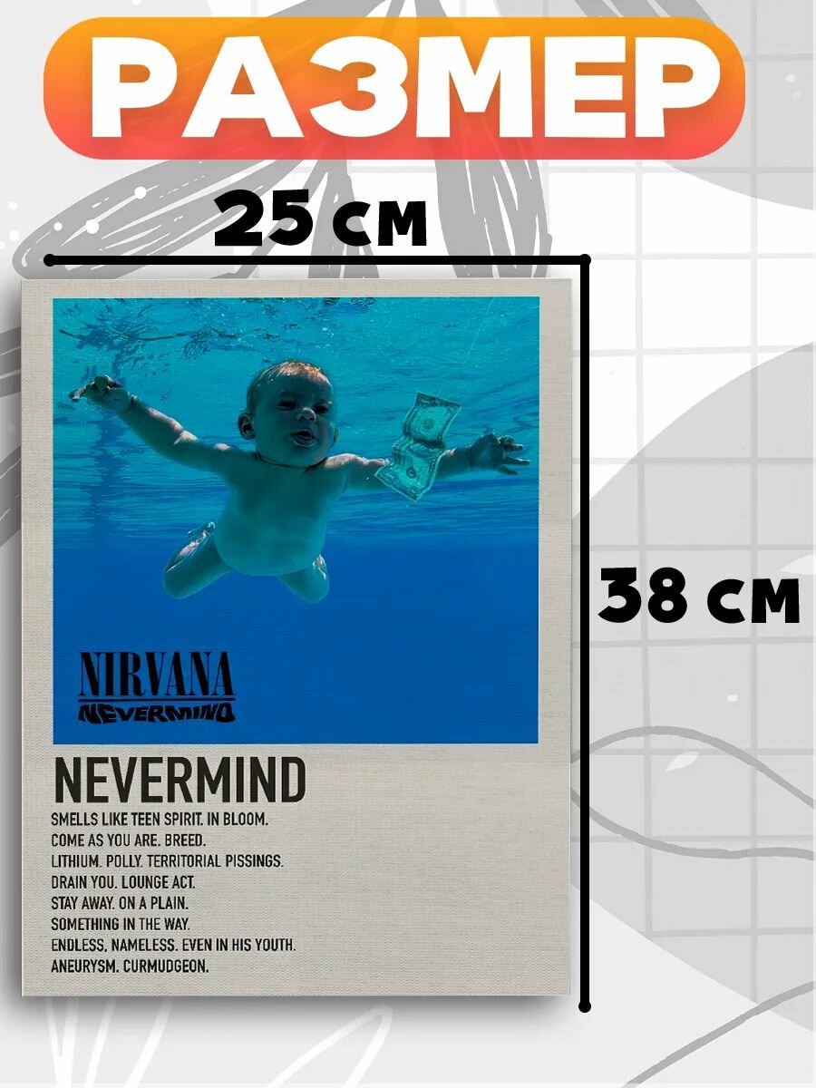 Картина на стену Nirvana, на подрамнике, 1шт, 38х25 размер. — фото 1