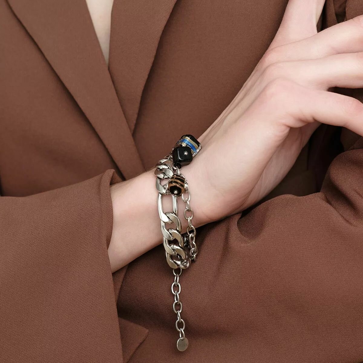 Браслет-цепочка, муранское стекло, стекло