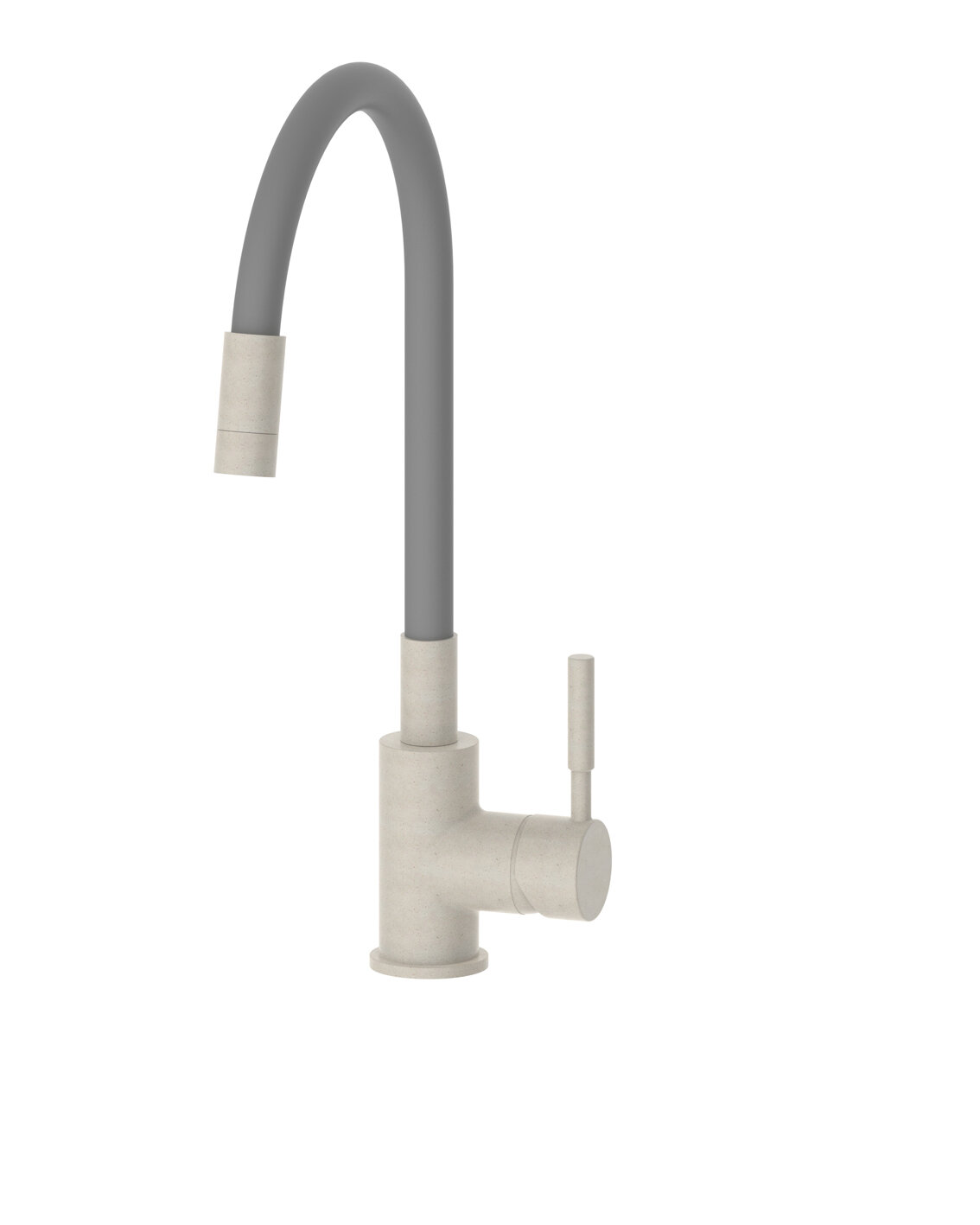 Смеситель для кухни DC08843 SMC+C с гибким изливом, песочный гранит серый