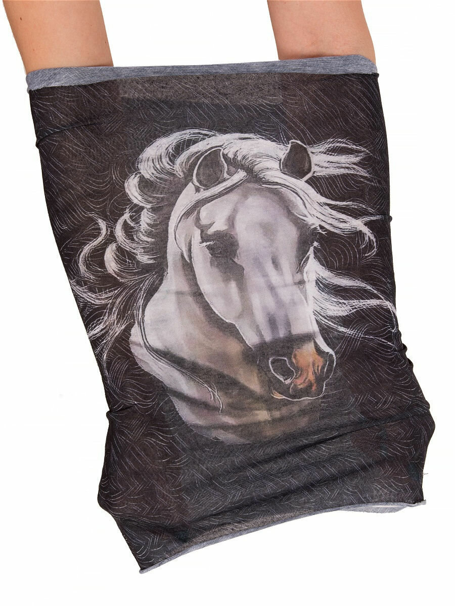 Бандана SWEET HORSE Базовая коллекция для мужчин и женщин, размер 56, черный — фото 1