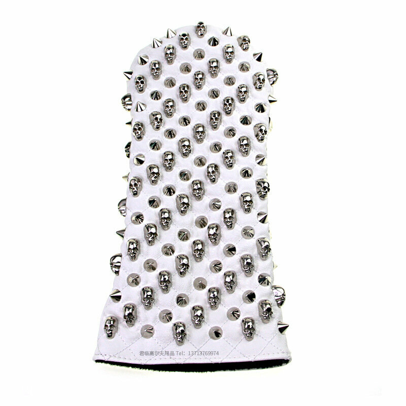 Набор клюшек для гольфа "Череп", деревянные, с серебряными заклепками