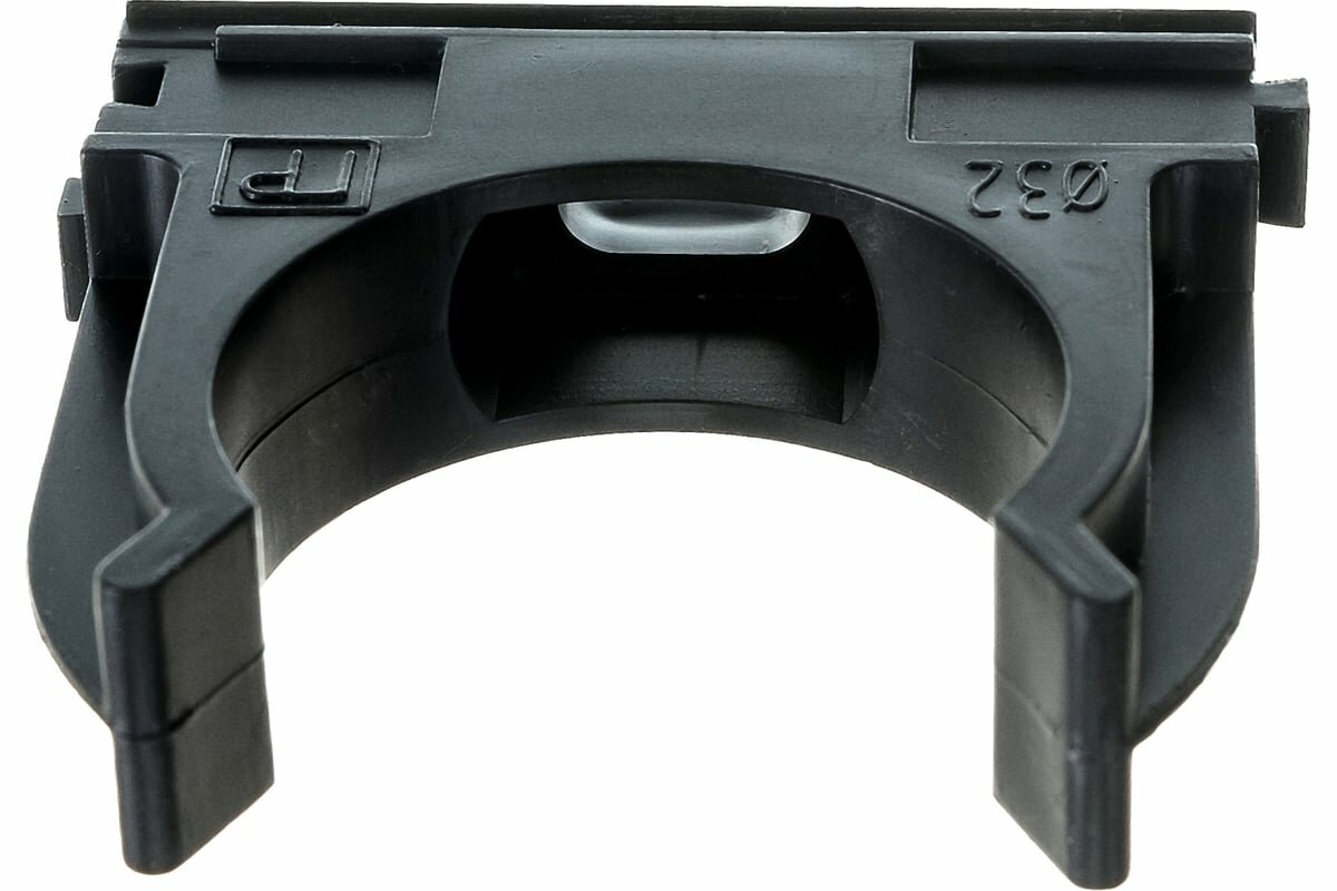 Промрукав крепёж-клипса для труб из полистирола черная d32, крепёжный набор 25 шт.