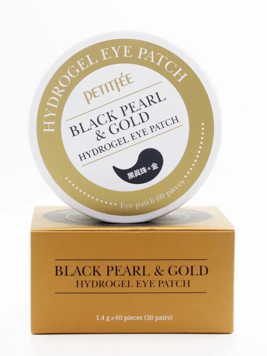 Патчи гидрогелевые для глаз жемчуг золото