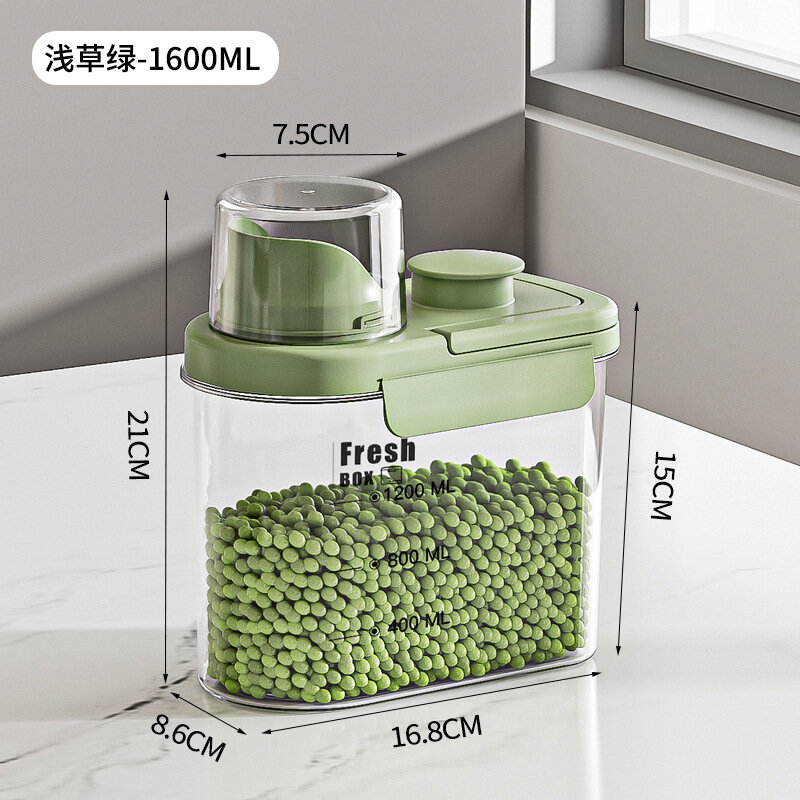 Зерновые банки с зерном Асакуса зеленый (средний 1600ml)