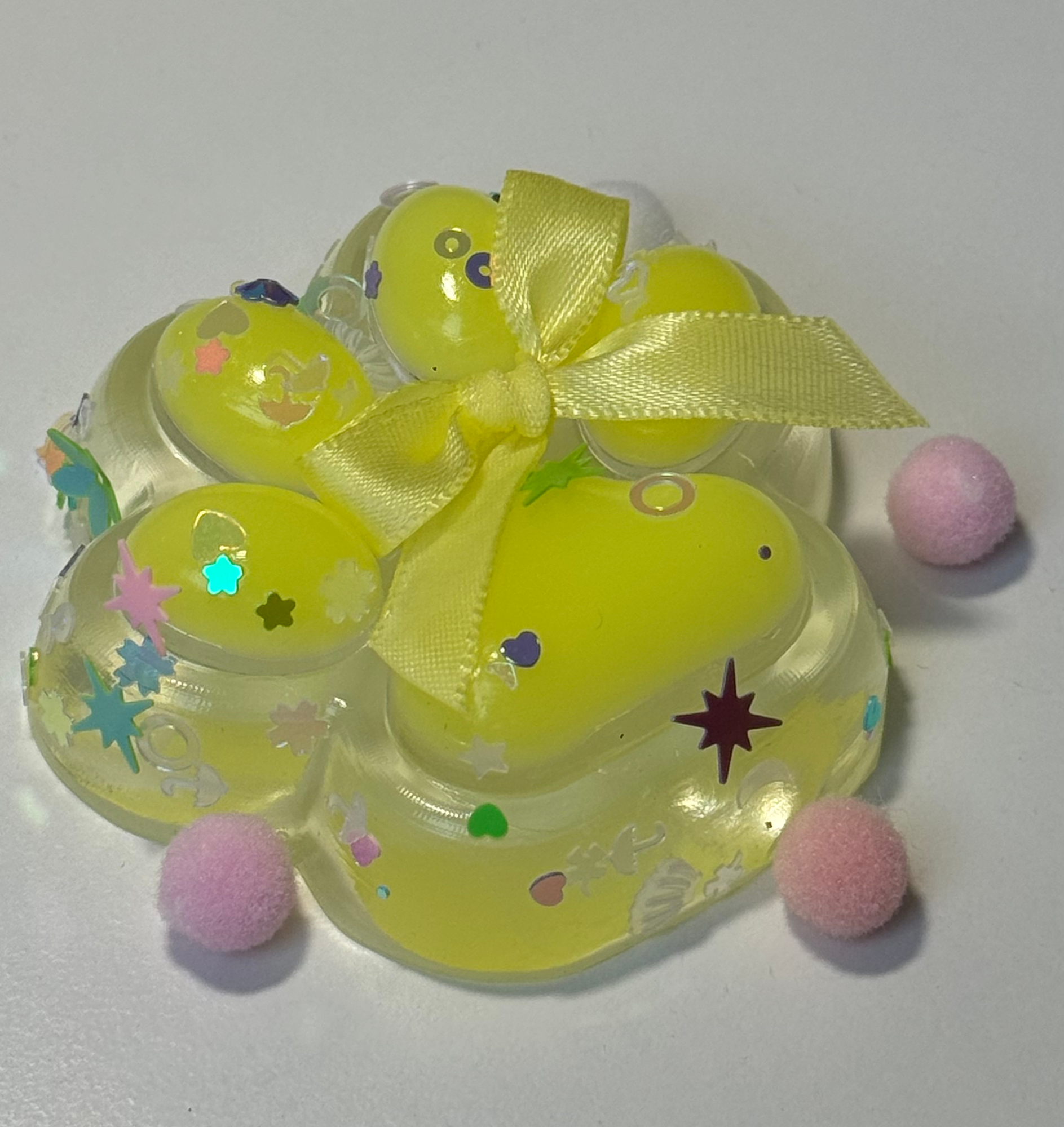 Сквиш антистресс игрушка лапка для детей желтый мялка