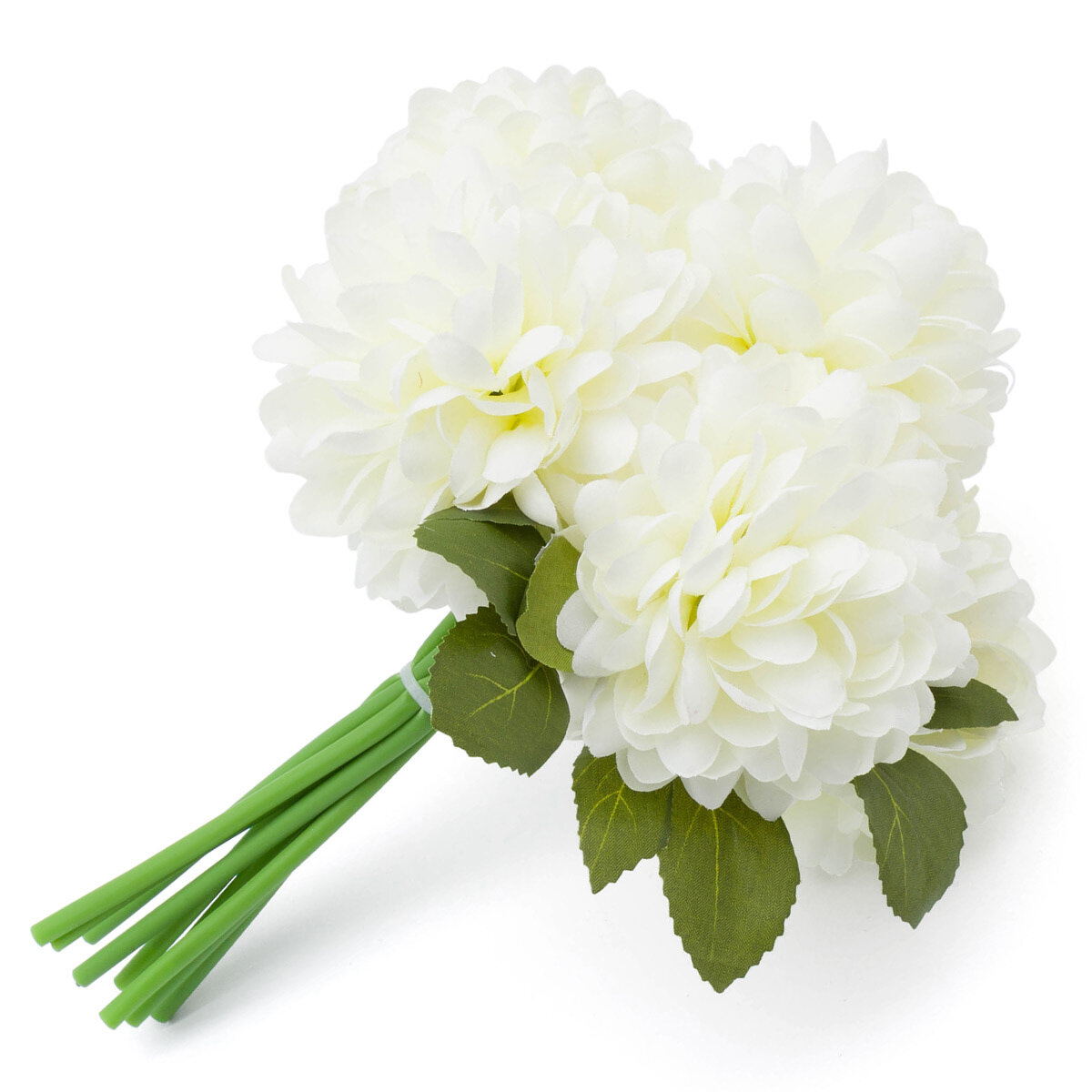 Искусственные цветы, хризантемы, 26 см, 9 штук, цвет белый, Айрис