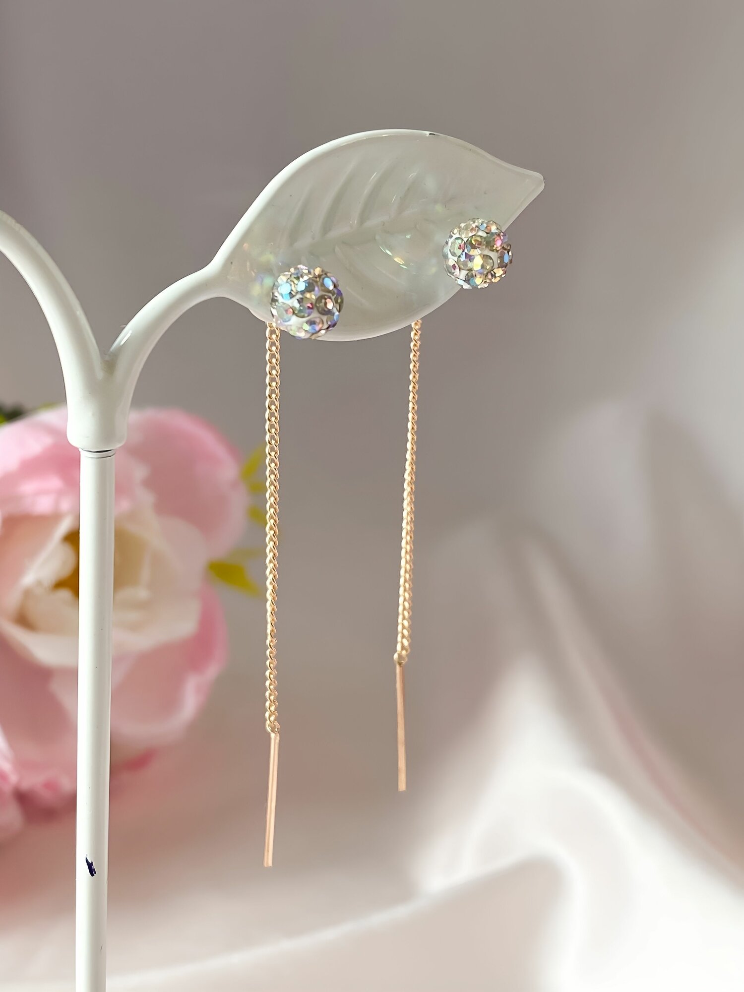 Серьги, фианит