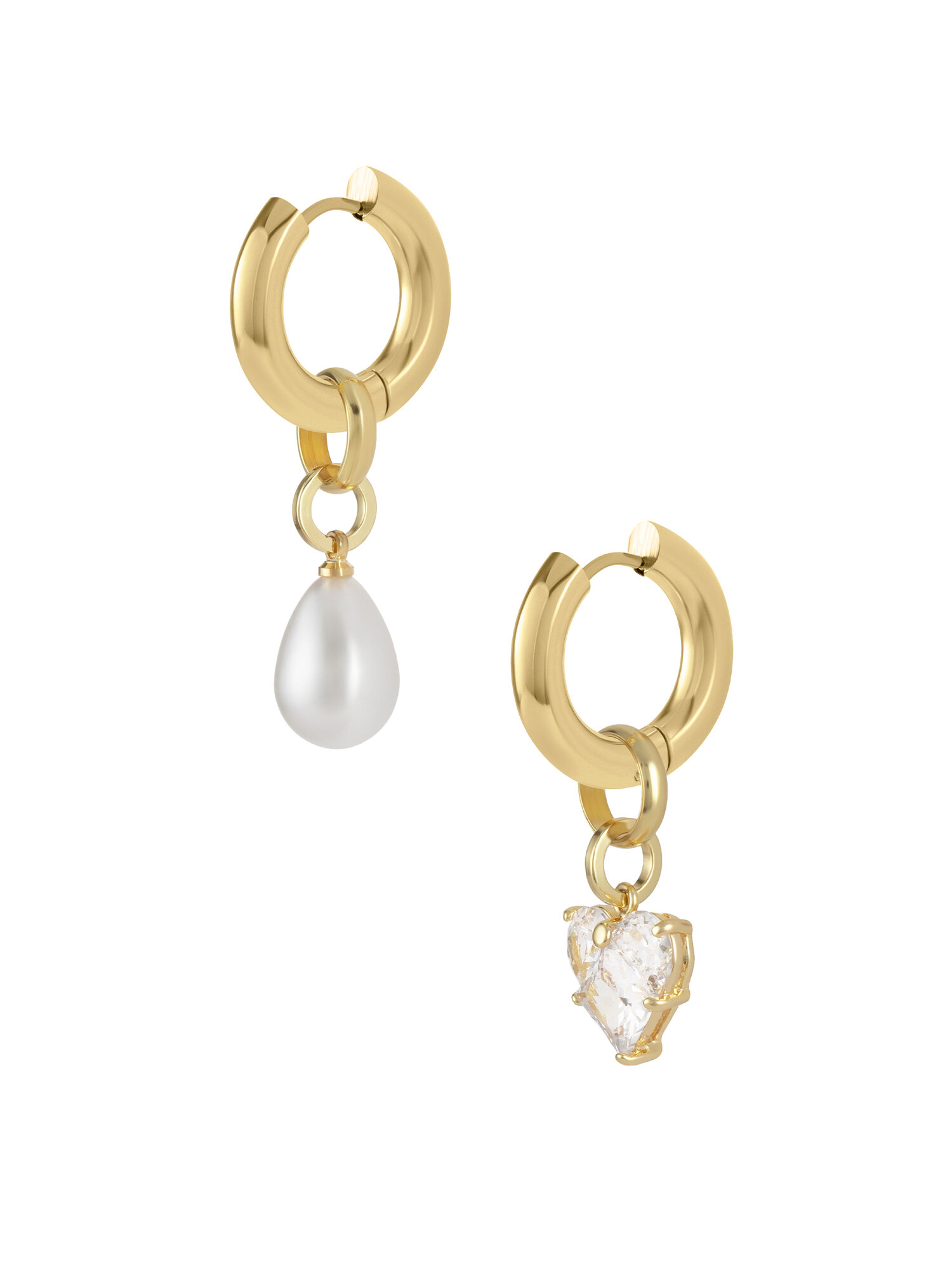 Серьги с подвесками, конго, фианит, жемчуг имитация