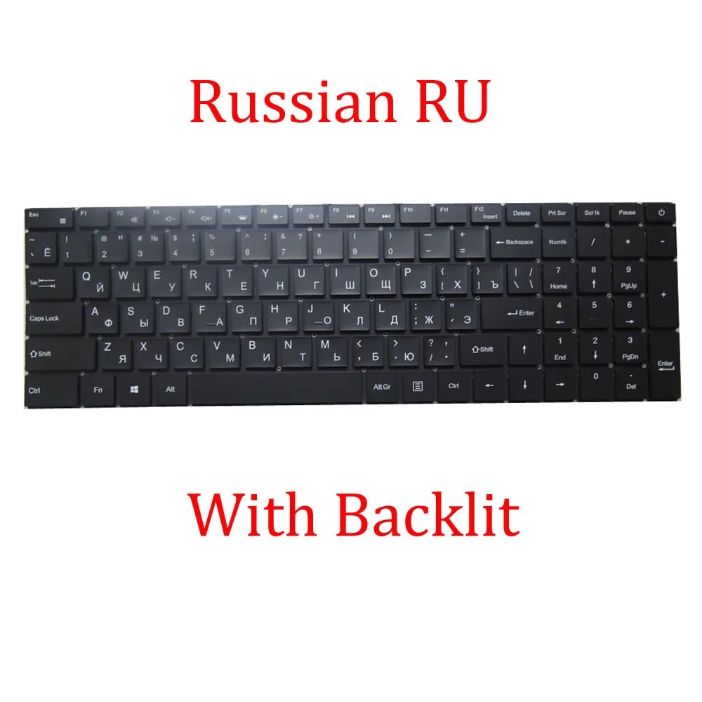 Клавиатура для ноутбука RTDPART ZX-350-27 черная/розовое золото Russian RU Black