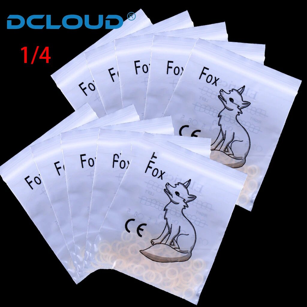 Ортодонтические резинки DCLOUD латексные 5000 шт./50 упаковок 2,5/3,5/4,5/5,0/6,5 6.5OZ Fox 50Bag