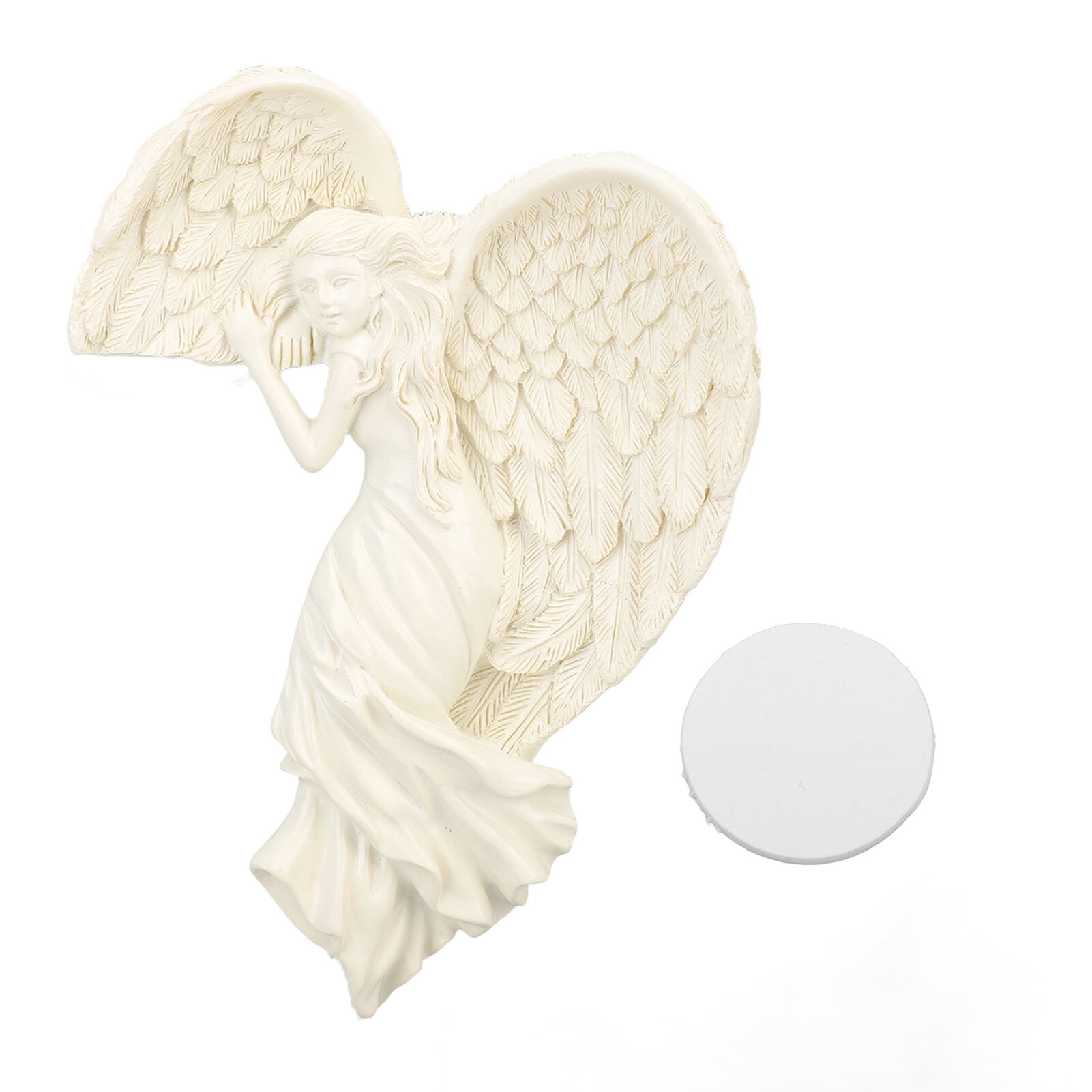 Уникальная изысканная скульптура ангела в виде крыла ангела для дверной рамы, выполненная из смолы, для дома и офиса. Ангел справа.
