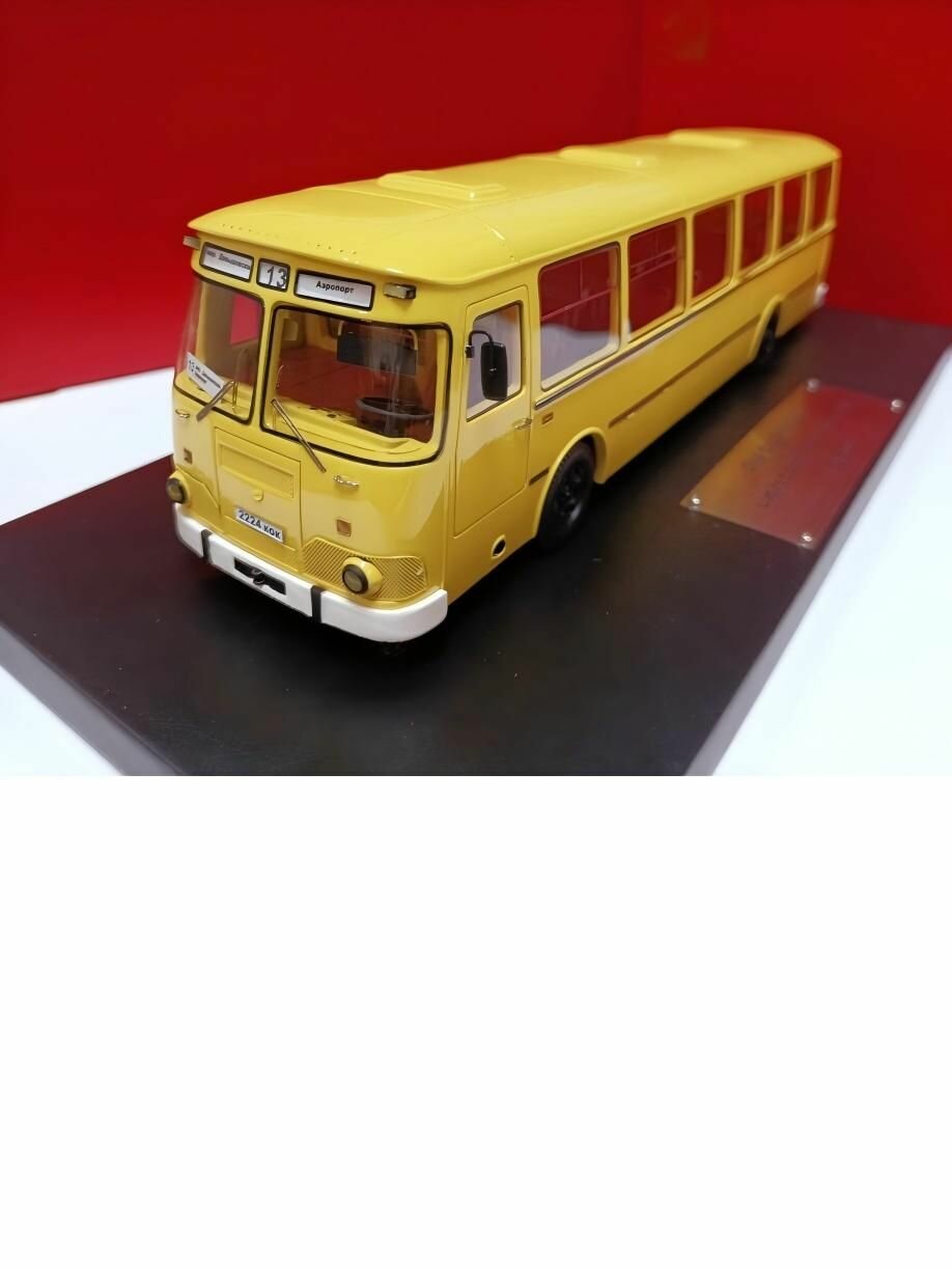 Машинка Sabron 1/43 1990 Russian Soviet Union Liaz Bus 3-677M Orange Resin Car Model Collection Toy Gift