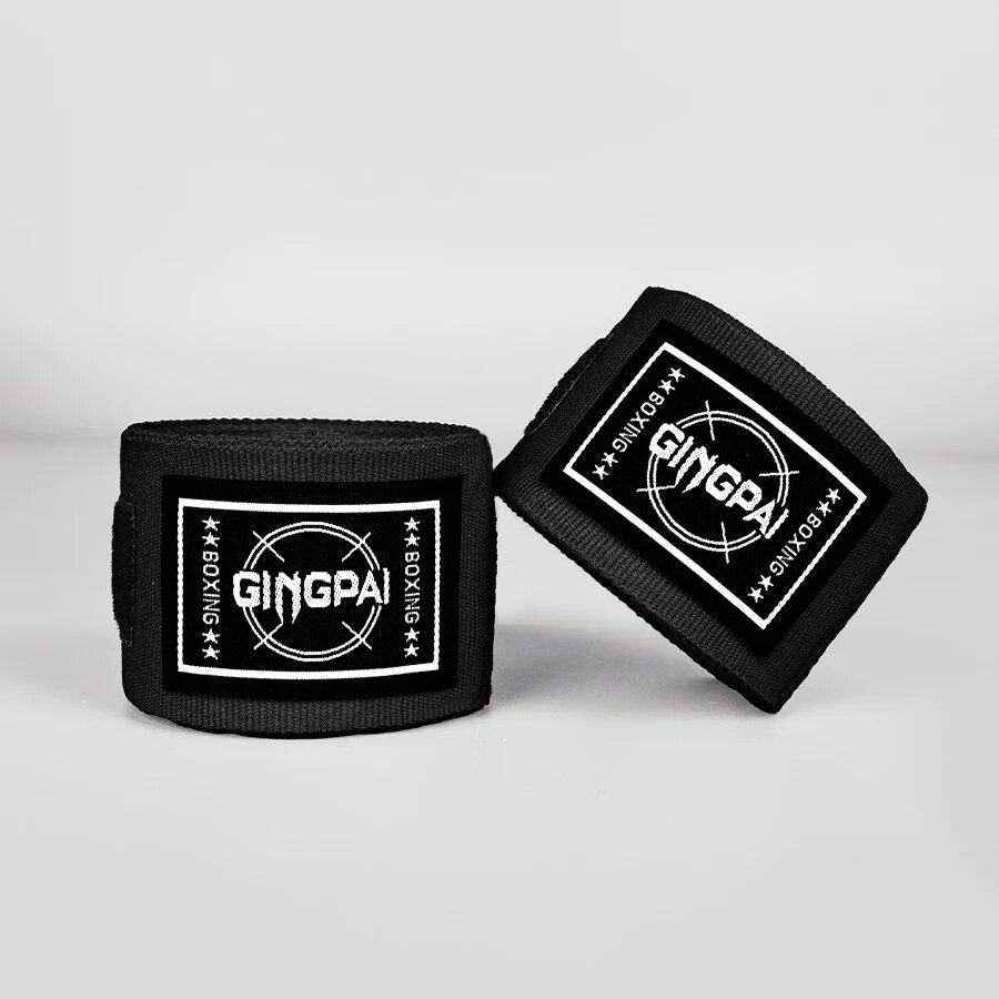 Черные боксерские бинты GINGPAI SPORT 300см