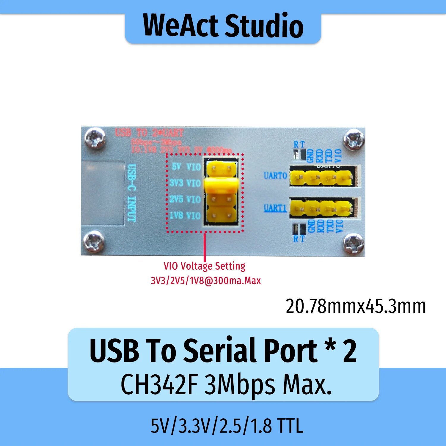 WeAct CH342F USB to TTL Serial Module