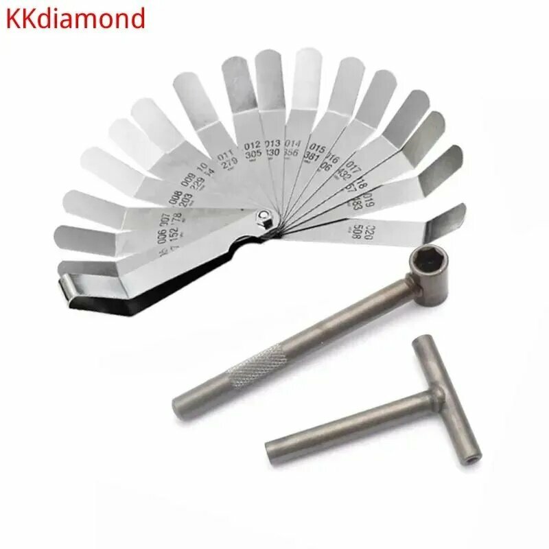 Инструмент для регулировки винта клапана, инструмент для регулировки зазора клапана + измерительный щуп 0,005 - 0,020 (0127 - 0508 мм)