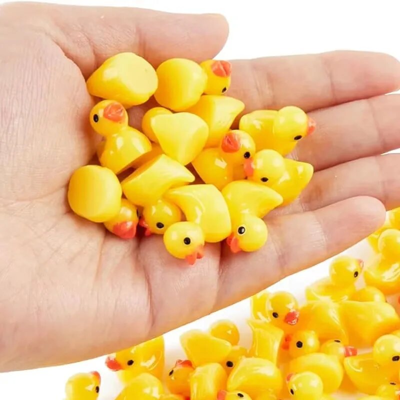 Миниатюрные фигурки уток из резины 50pcs