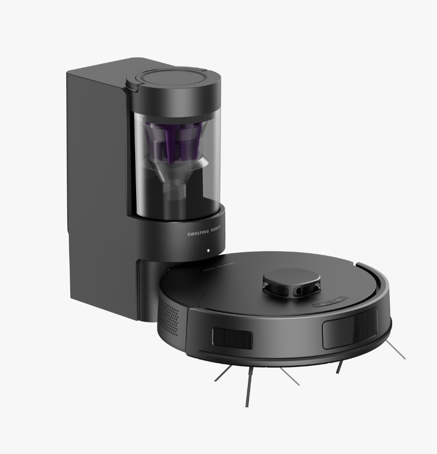 PST10-C800, робот-пылесос "все в одном" с технологией Laser Radar SLAM. Особенности: система сбора пыли 2-в-1 (пылесборник объемом 220 мл + резервуар для воды объемом 150 мл), всасывание под высоким давлением 8000 Па, аккумулятор емкостью 2600 мАч