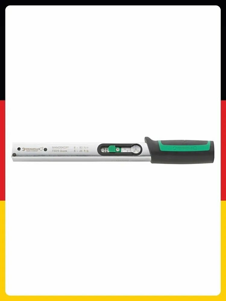Динамометрический ключ Stahlwille MANOSKOP № 730/5 QUICK 6-50 Н м держатель инструмента 9x12 мм (без увеличительного стекла)