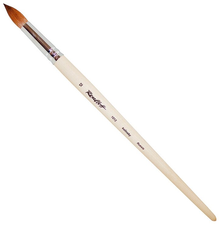 Кисть Roubloff колонок круглая №12 ручка длинная серия 1012