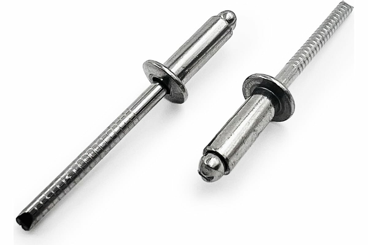 KREPFIELD вытяжная нержавеющая заклепка 4x6 мм со стандартным бортиком А2 арт 9052 100 шт