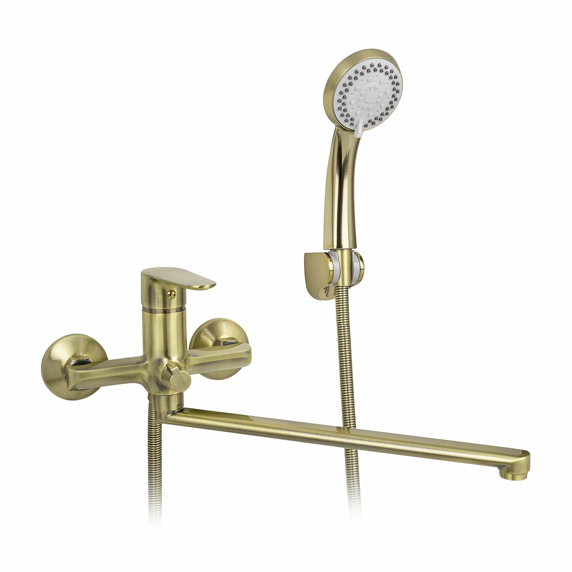 Смеситель для ванны, OUTE, латунь, современный дизайн, бронзовый, длинный излив