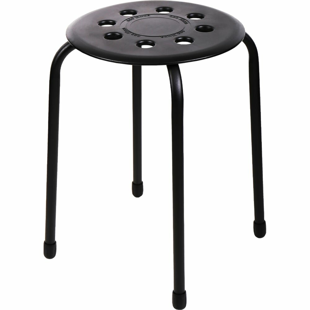 Табурет с пластмассовым сиденьем Nika ТП01/Ч черный