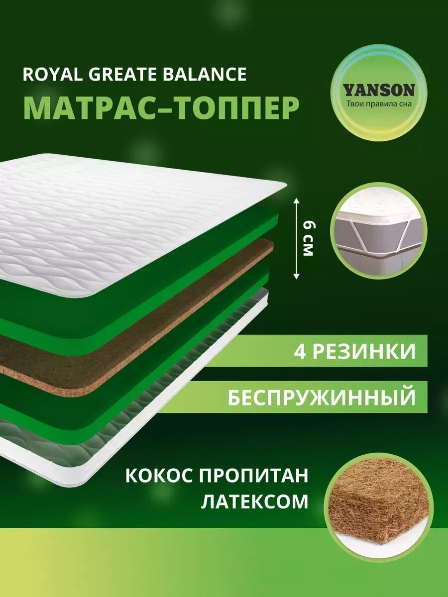 Матрас топпер 130х200, беспружинный матрас топпер, топпер на диван, топпер на кровать, ортопедический топпер
