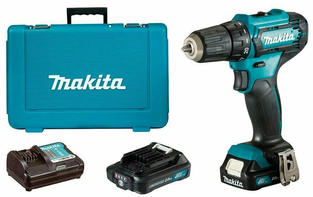 Профессиональная дрель-шуруповерт Makita DF333DWAE 30Н/м 2000мАч 12В